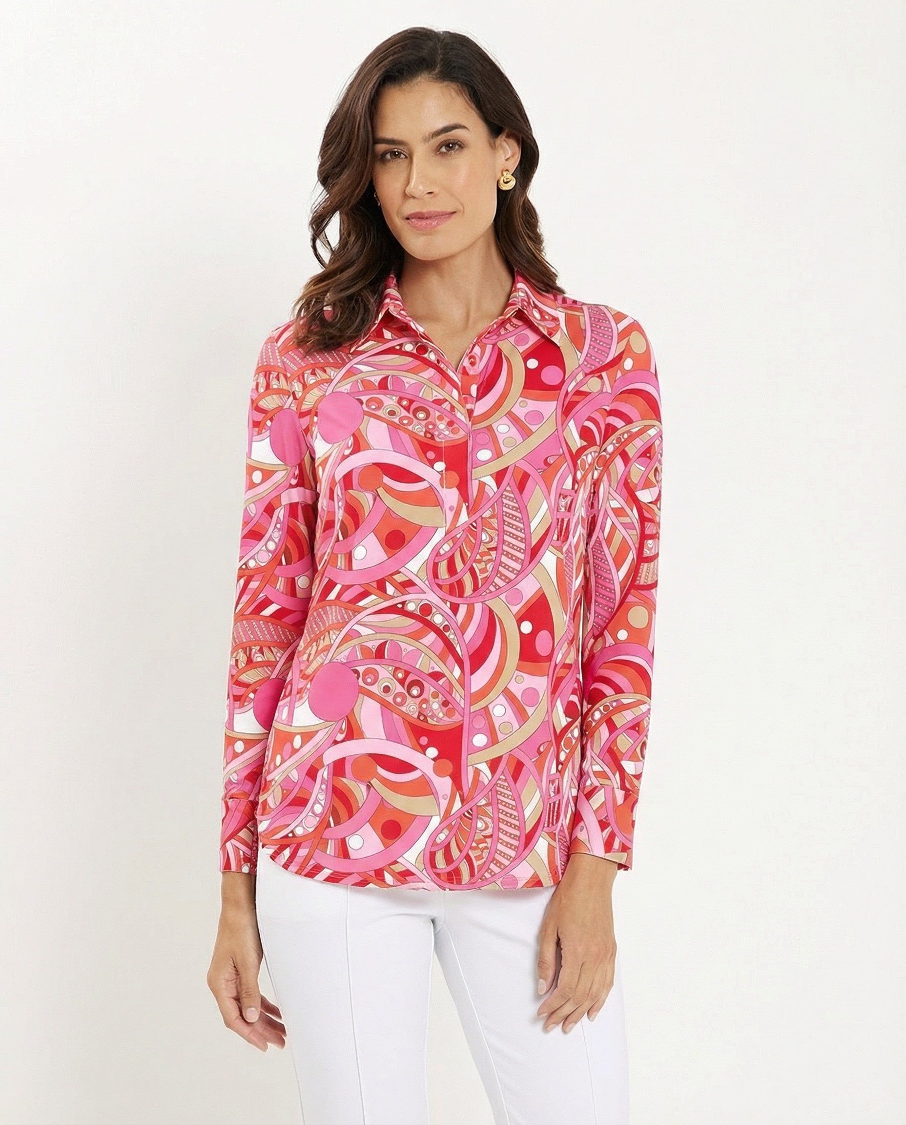 JUDE CONNALLY Jude Connally Hadley Top in Pink Multi Color Print